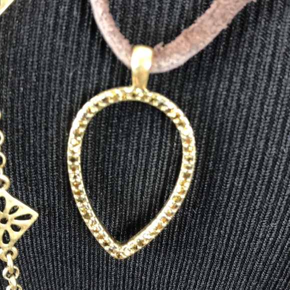 Lucky Brand | Jewelry | Lucky Brand Gold And Leather Layered Boho ...
